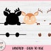 Cute Deer Clipart Split Monogram Layered SVG Cut File Cricut Silhouette ...