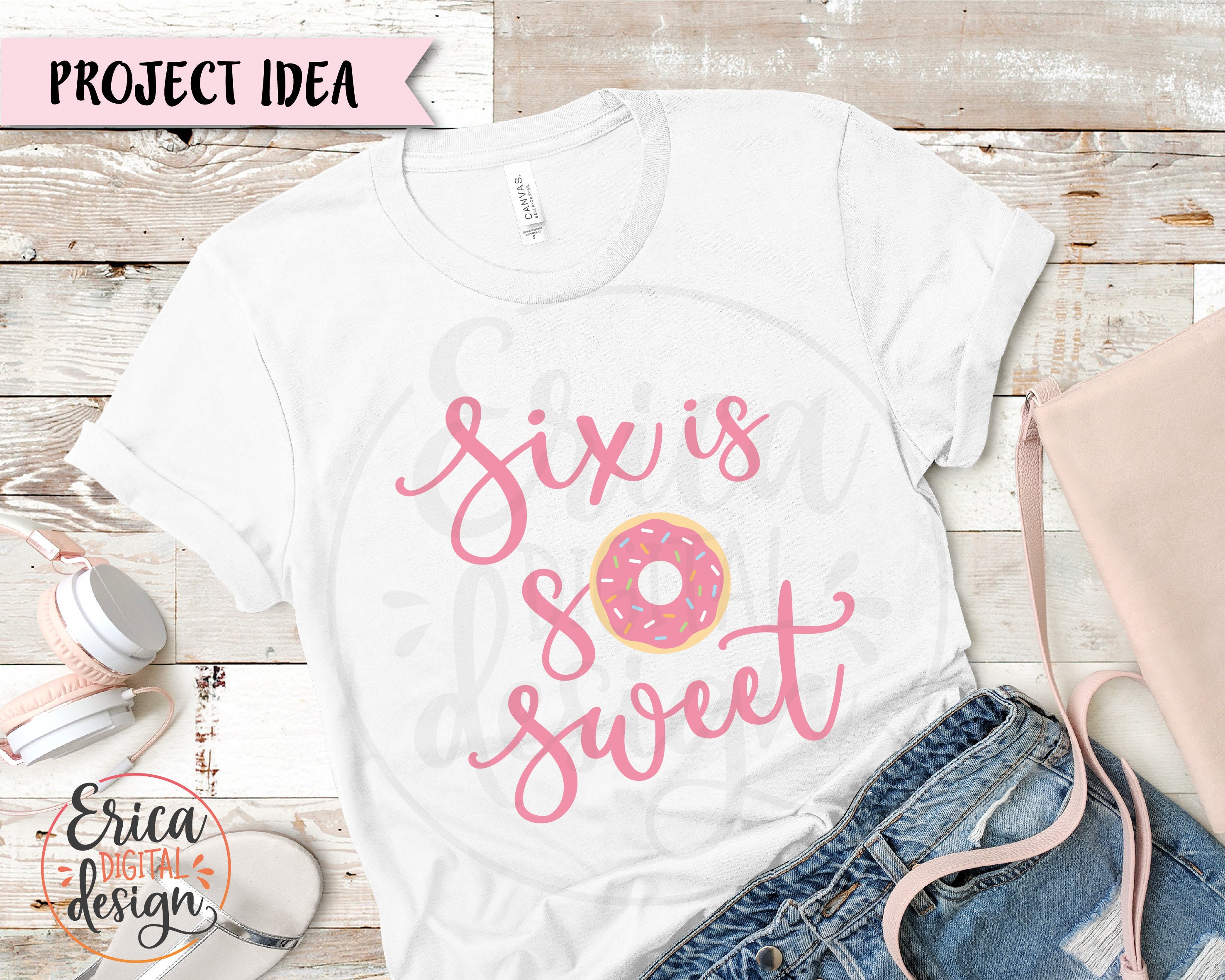 Six is so Sweet SVG Cut File 6th Sixth Birthday 6 Years Old - Etsy