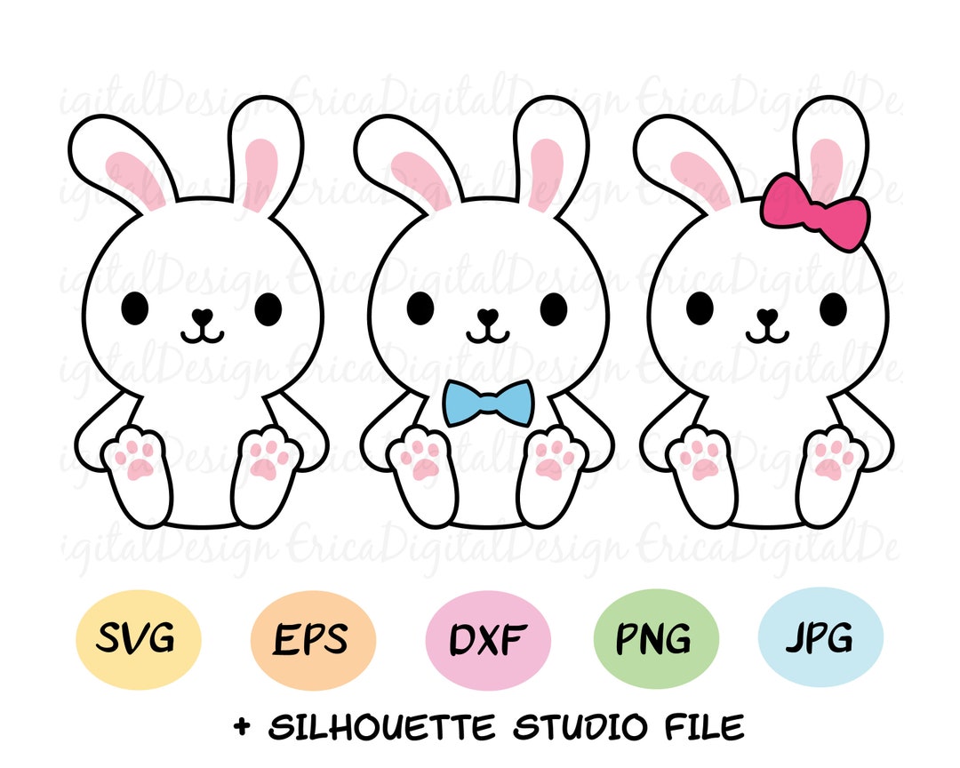Bunny SVG Easter Bunny Layered Cutting File Cute Baby Rabbit Nursery ...