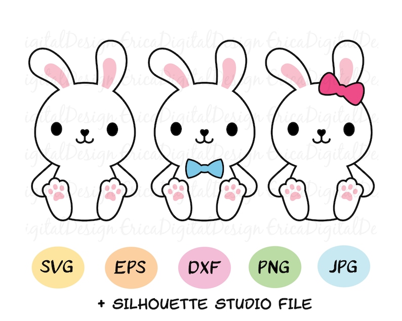 Bunny SVG Easter Bunny Layered Cutting File Cute Baby Rabbit | Etsy