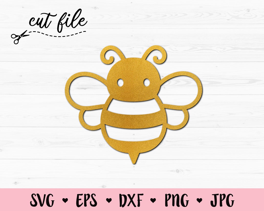 Bee SVG Cut File Cute Bumble Bee Cutting File Kawaii Honeybee Spring ...