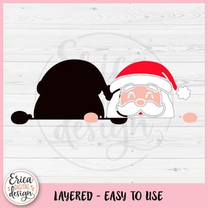 Santa Face Layered SVG Cut File Cricut Silhouette Cute Santa Claus ...