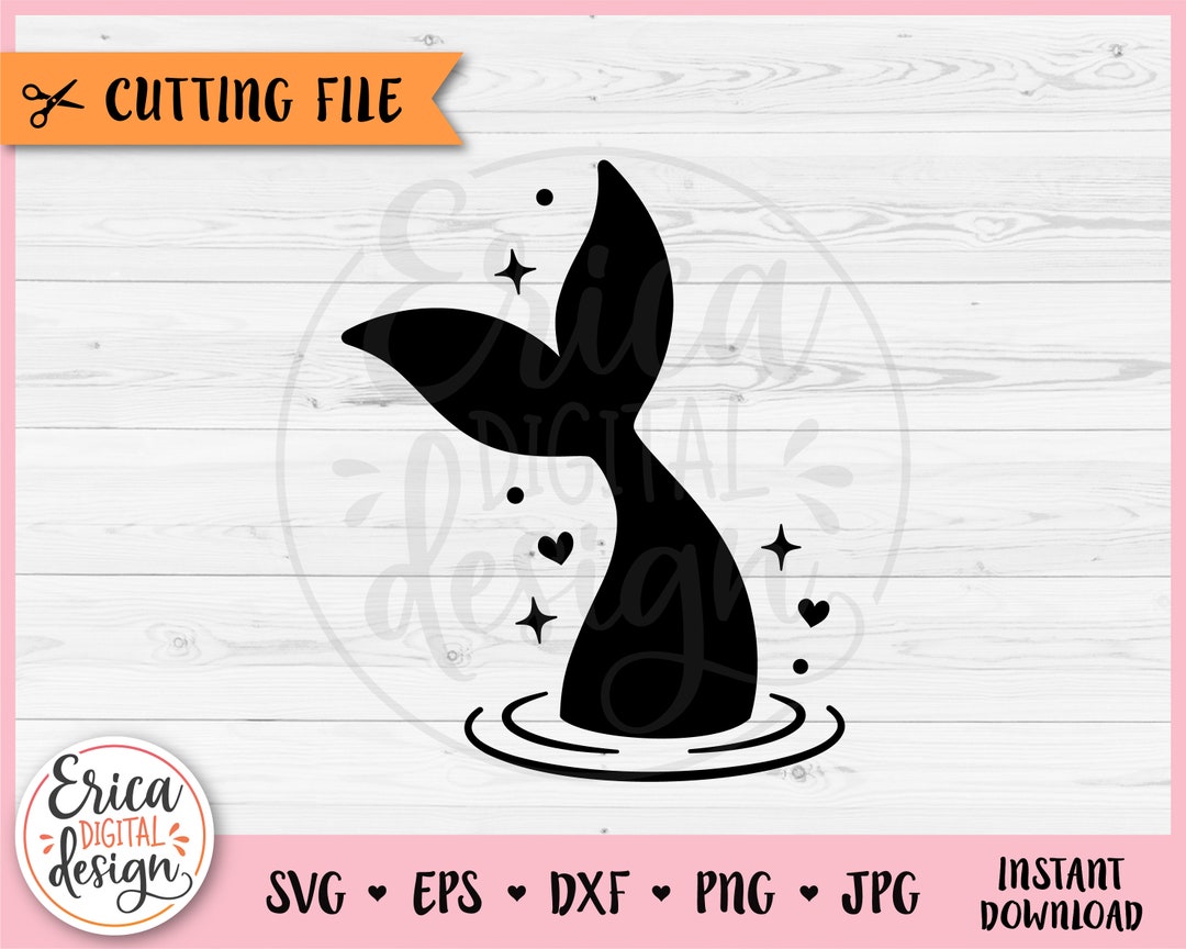 Mermaid Tail Svg Cut File For Cricut Silhouette Cute Mermaid Tail Sea