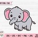 Baby Elephant Layered SVG Cut File Cricut Silhouette Cute Elephant Baby ...