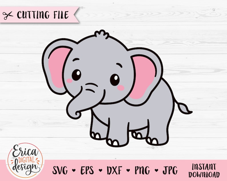 Baby Elephant Layered SVG Cut File Cricut Silhouette Cute - Etsy