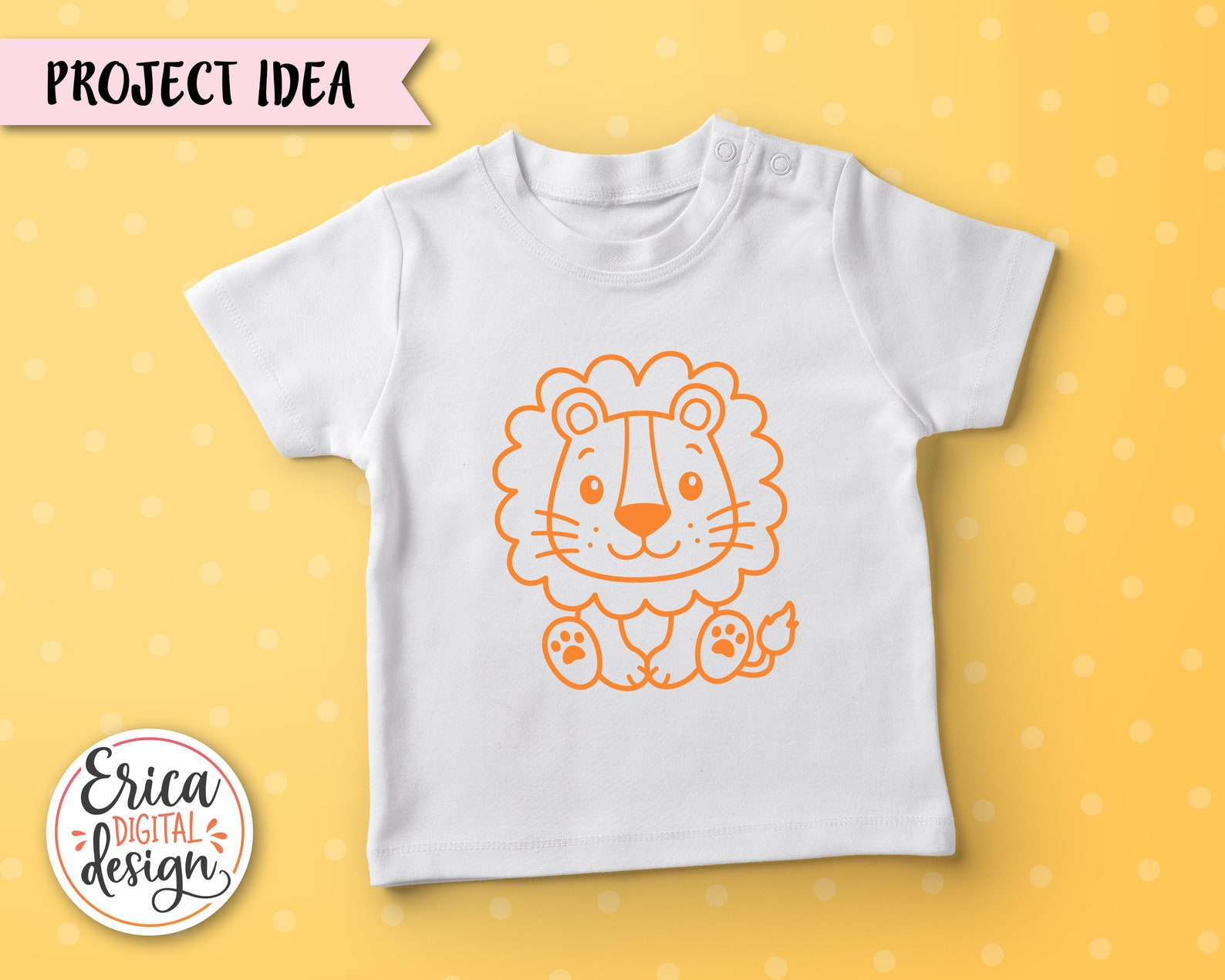 Lion SVG Cute Sitting Lion Outline Cut File for Cricut Silhouette ...