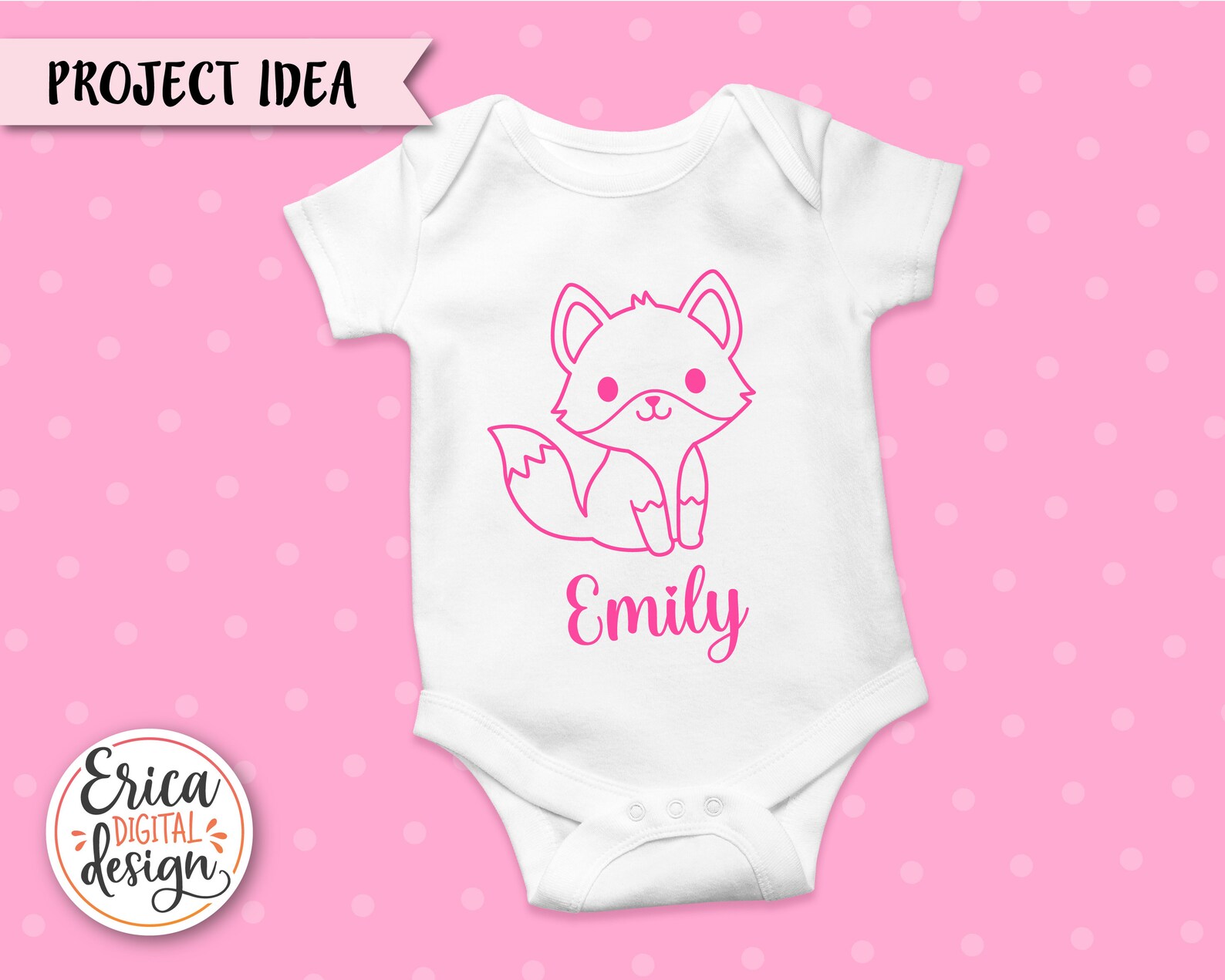 Baby Fox Outline SVG Cut File Cute Fox Baby Shower Boy Girl - Etsy