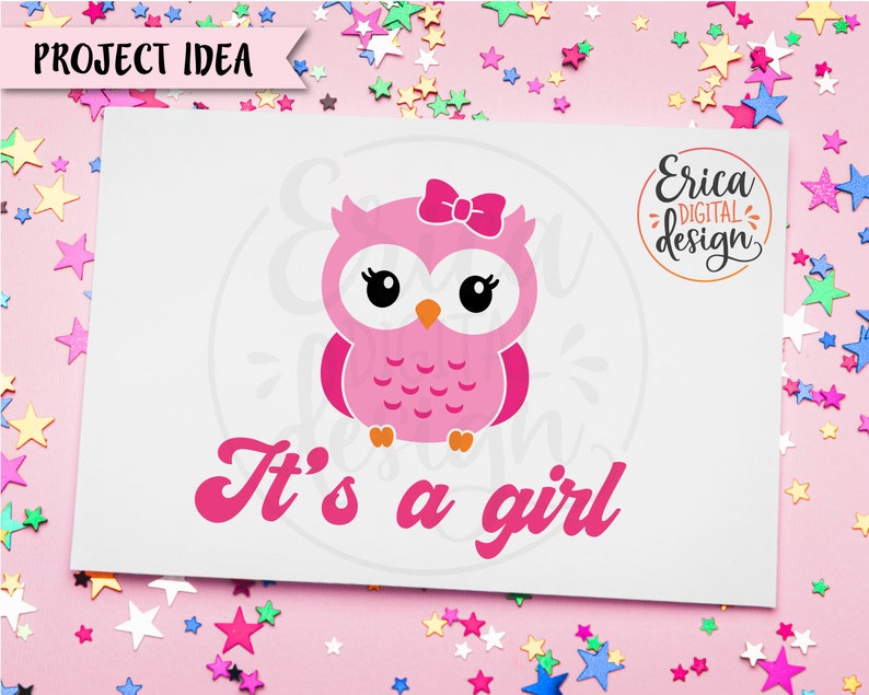 Cute Owl SVG Baby Owl With Bow Cut File Sweet Little Owl Baby Shower ...