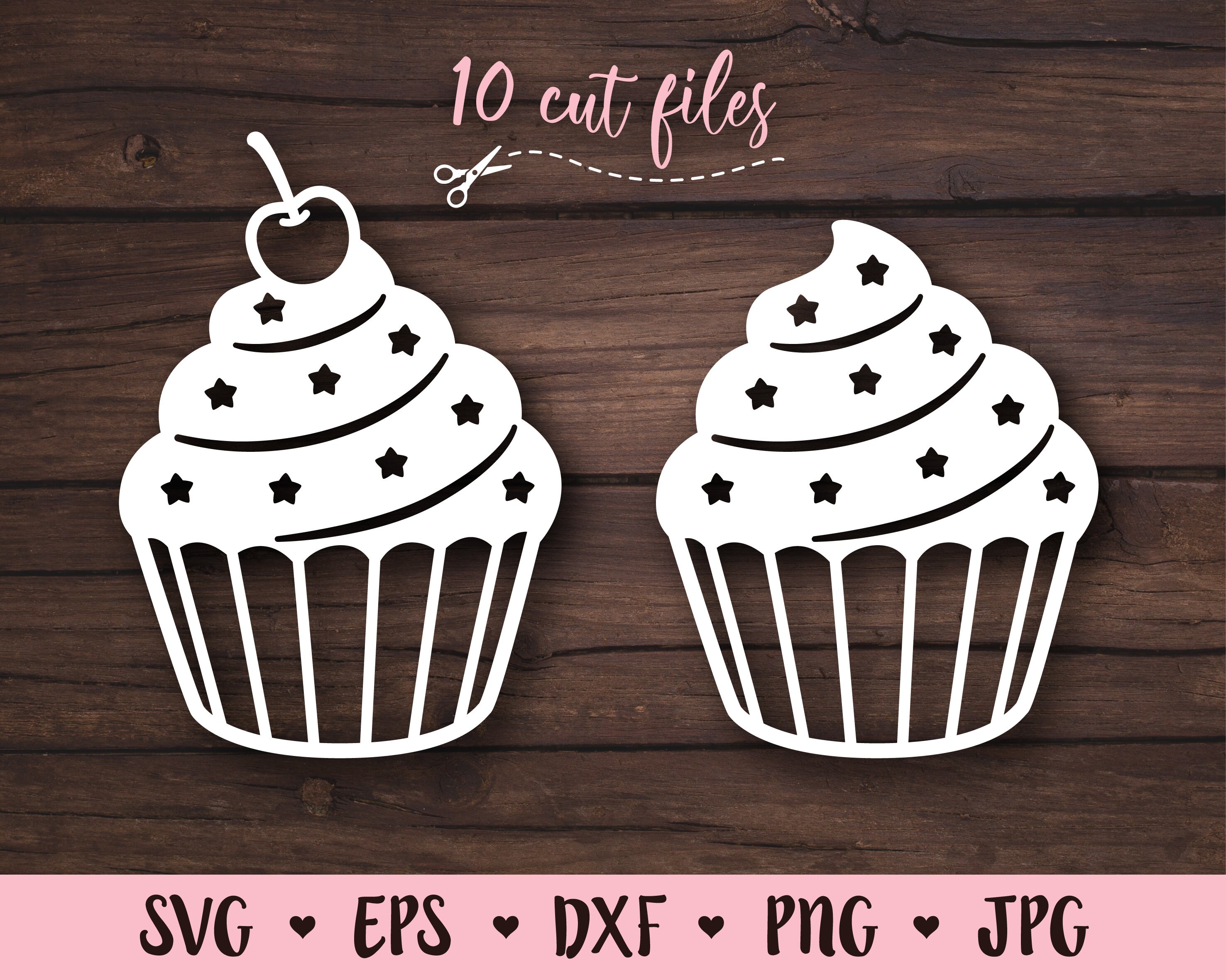 Cupcake SVG Cupcake Cutting File Birthday Sweet Bakery | Etsy