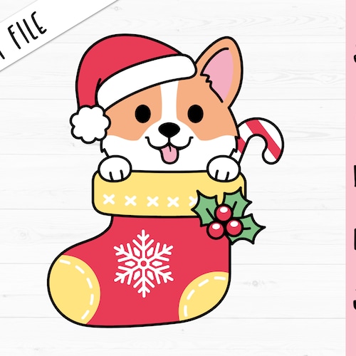 Christmas Corgi SVG Funny Christmas Dog Layered Cut File - Etsy