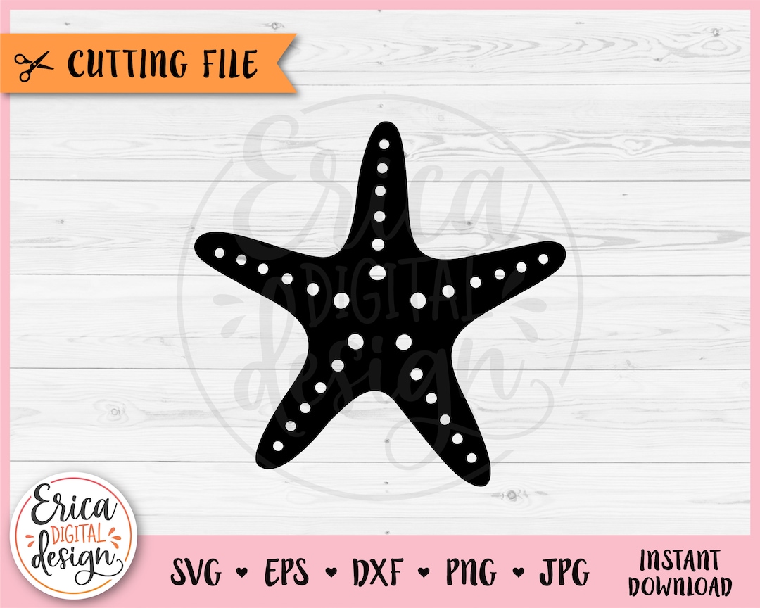 Starfish SVG Cut File for Cricut Silhouette Sea Animal Creature ...