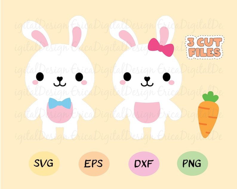 Bunny SVG Baby Rabbit Layered SVG Cutting File Cute Bunny Cut | Etsy