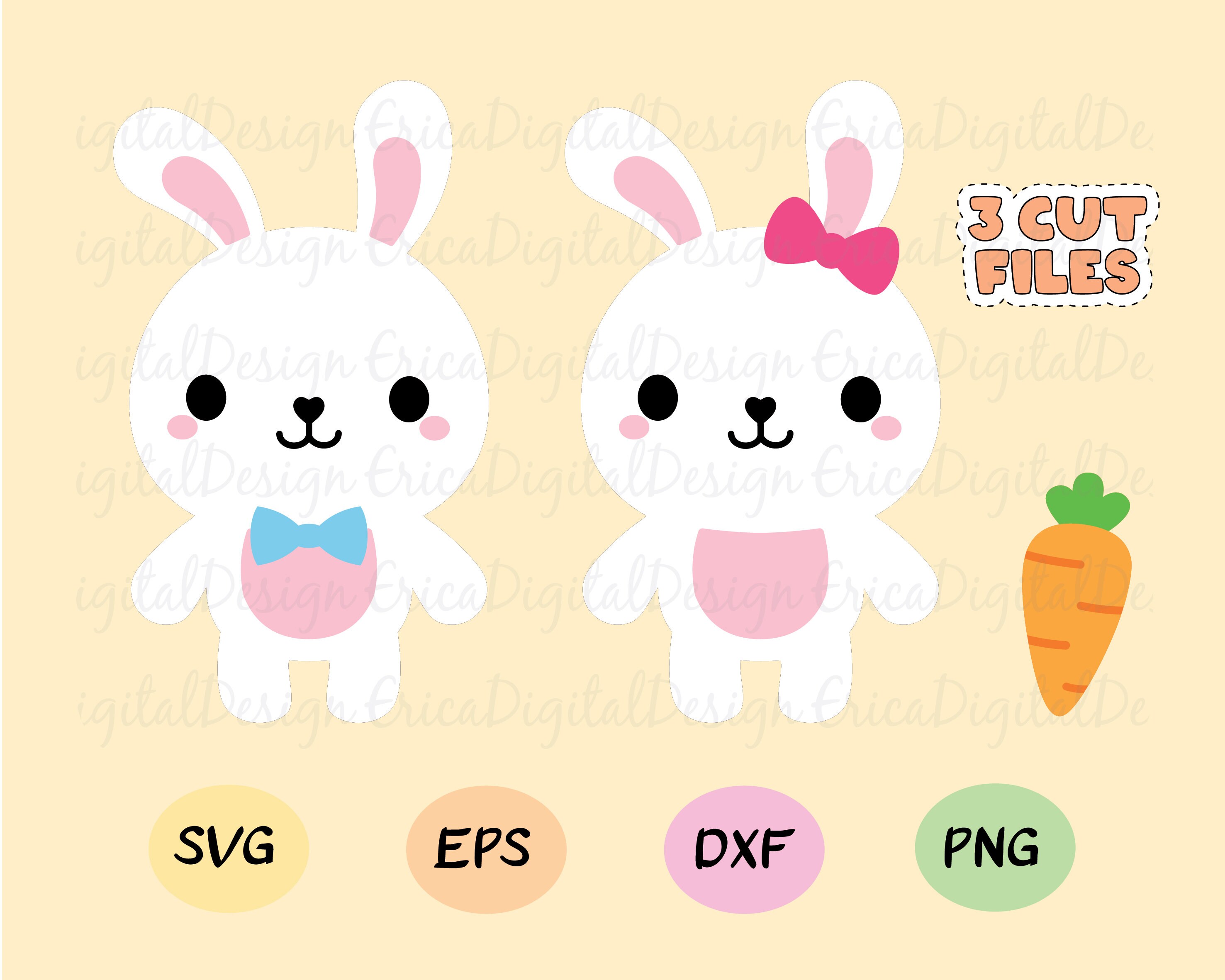 Bunny SVG Baby Rabbit Layered SVG Cutting File Cute Bunny Cut Nursery ...