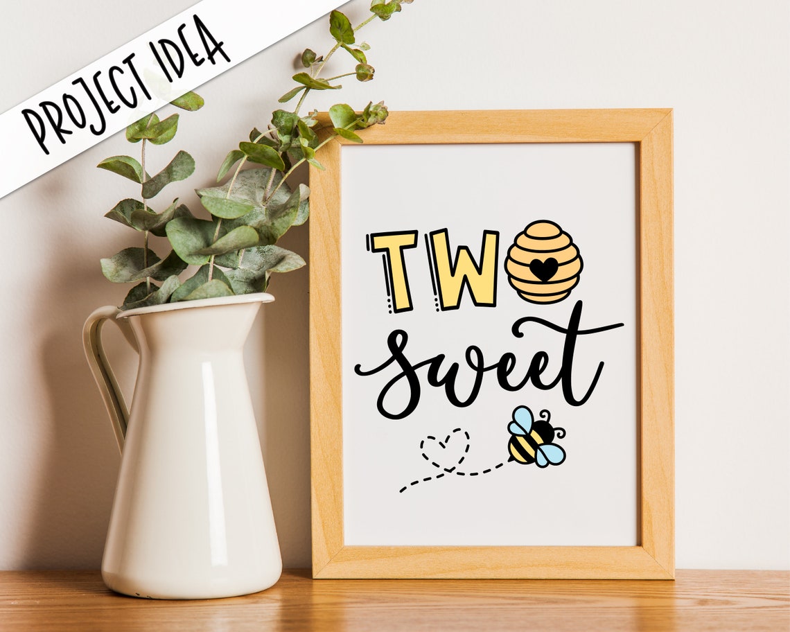 Two Sweet SVG 2nd Second Birthday Cut File 2 Years Old Baby - Etsy