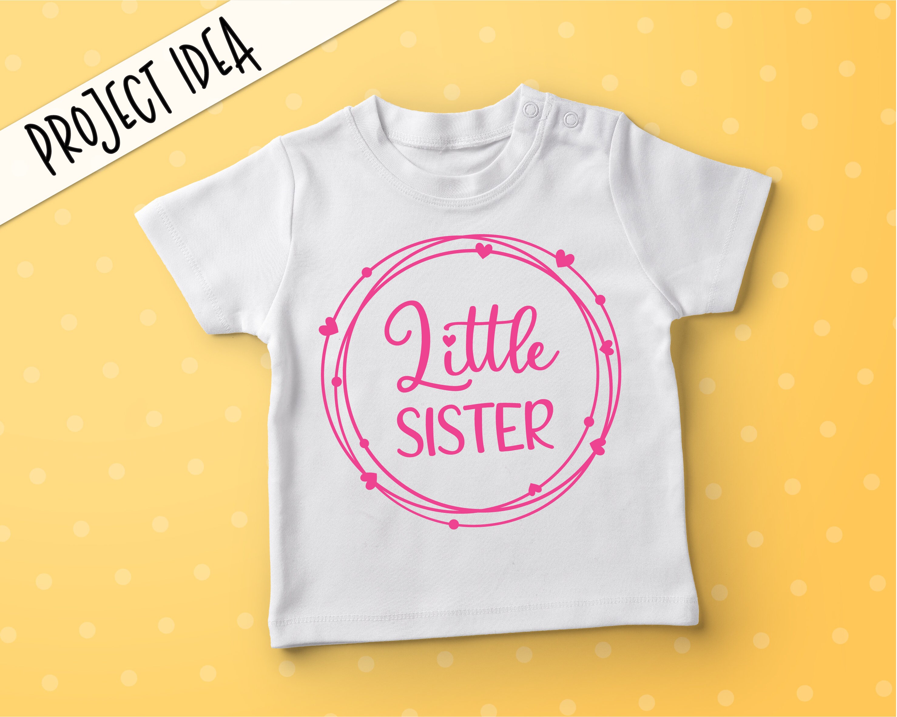 Little Sister SVG Baby Girl Cut File Lil Sis Shirt Cute Bodysuit Baby ...