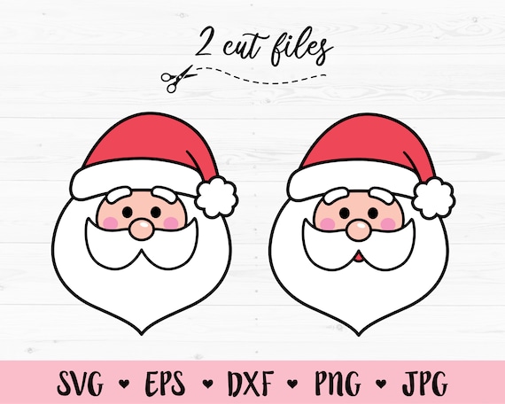 Santa Claus SVG Christmas cut file Santa Claus face Santa Head | Etsy