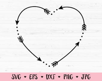 Arrow Monogram Frame Svg | Etsy