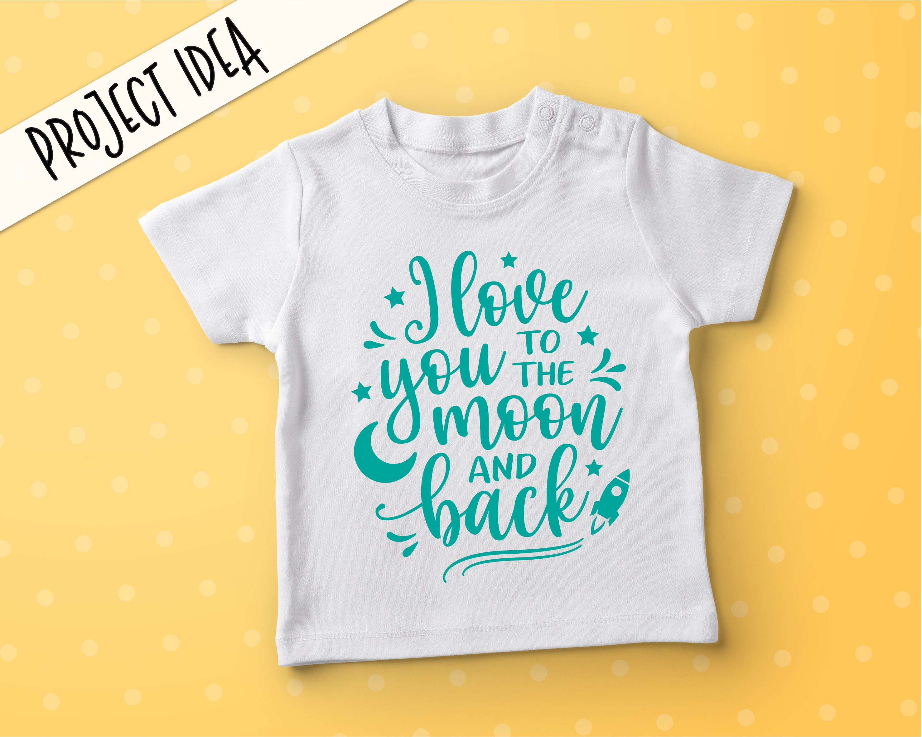 I love you Moon Back SVG Valentine day cut file Best Friend | Etsy