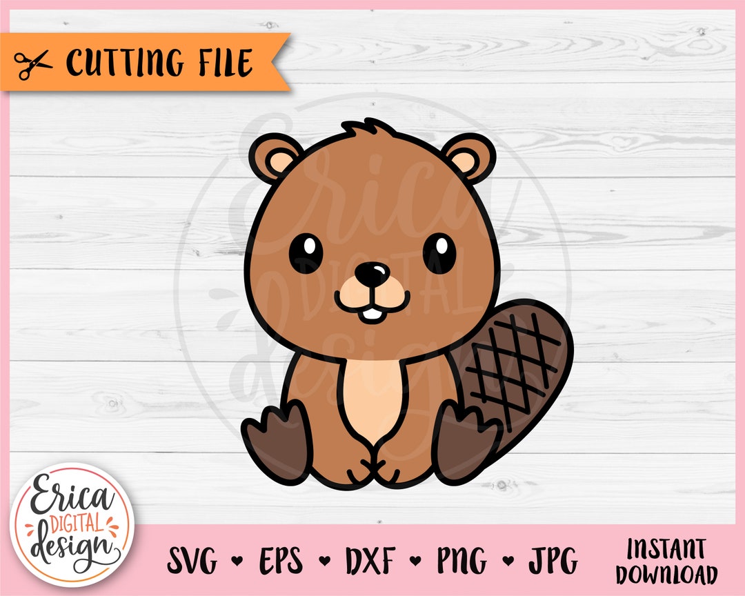 Cute Beaver Layered SVG Cut File for Cricut Silhouette Baby Forest ...