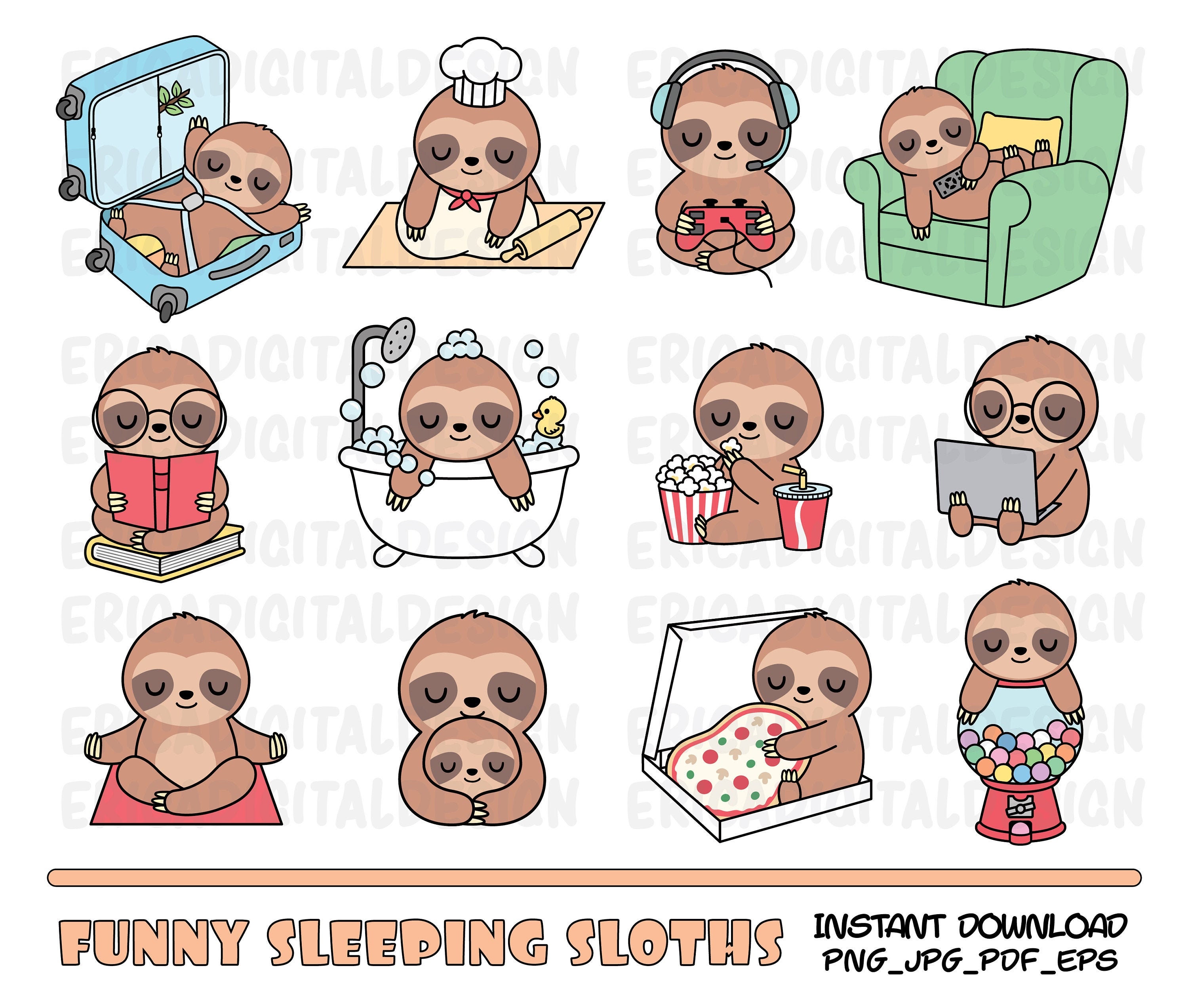 Sloth Face Clip Art