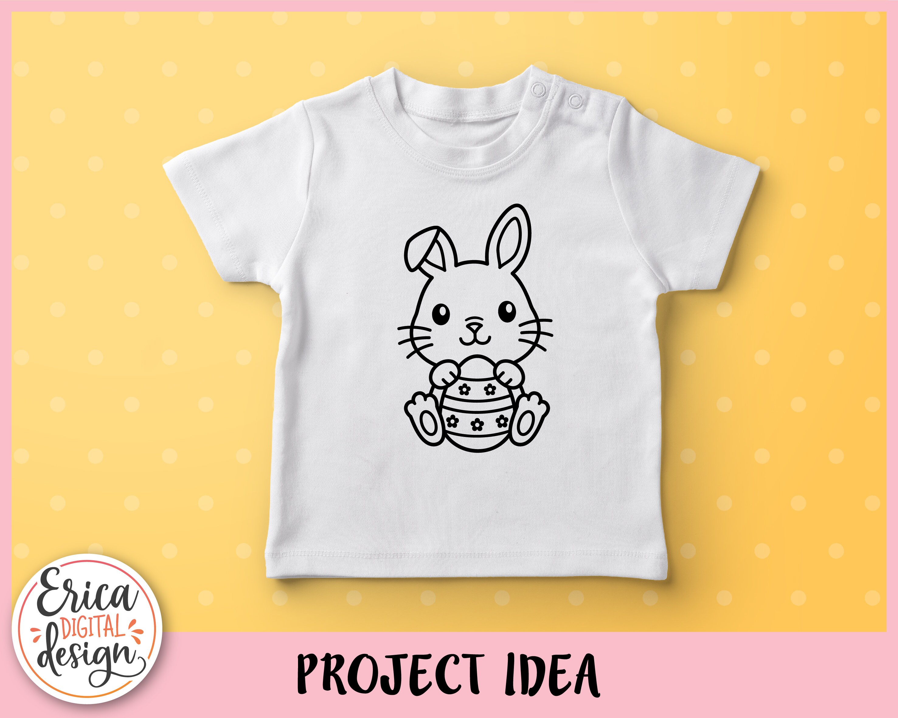 Easter Bunny SVG Bundle Cute Rabbit Easter Eggs Outline Cut - Etsy