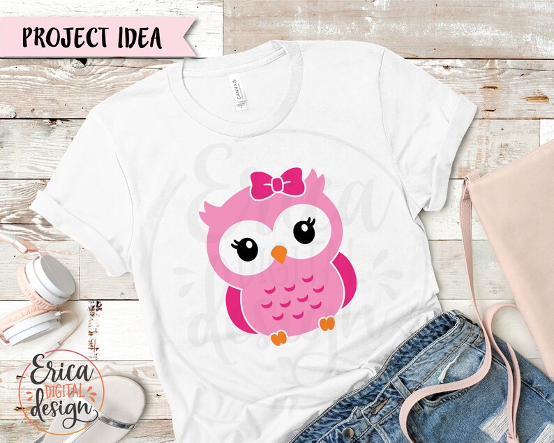 Cute Owl SVG Baby Owl With Bow Cut File Sweet Little Owl Baby Shower ...