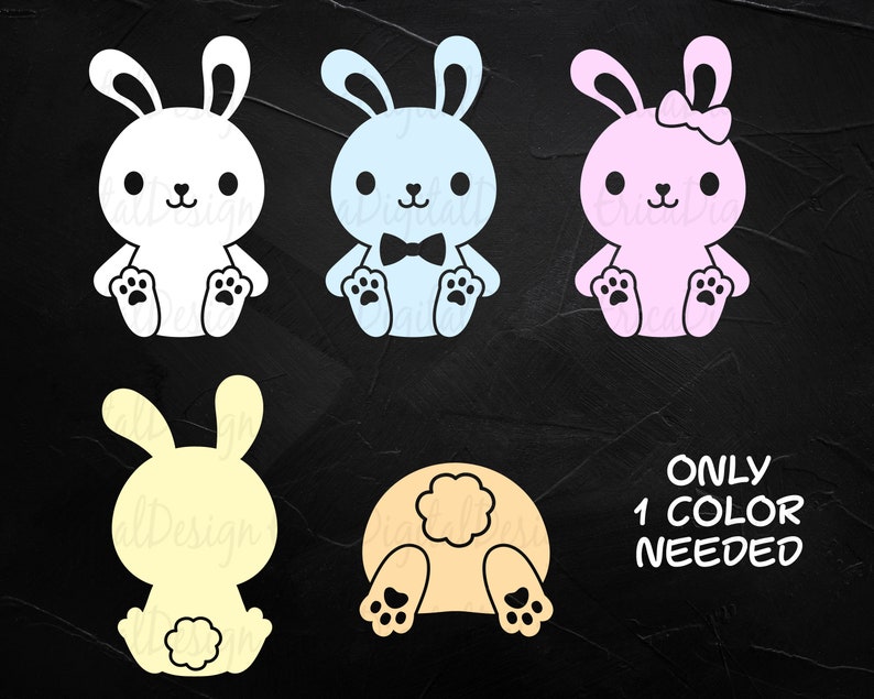 Bunny SVG Easter Bunnies Bundle Cutting File Cute Baby Rabbit - Etsy
