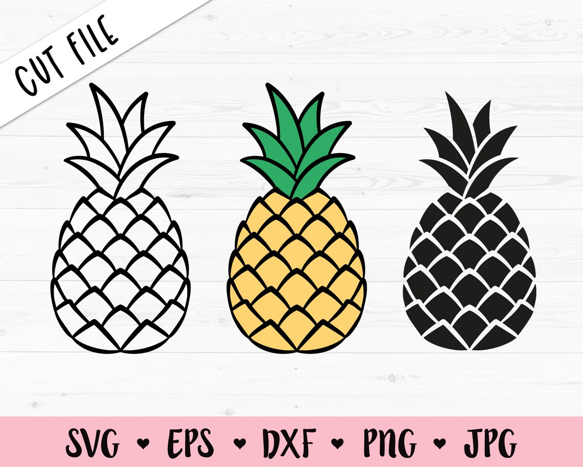 Pineapple SVG Pineapple Bundle Cut File Beach Tropical Fruit Summer ...