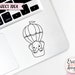 Baby Elephant Outline SVG Elephant Hot Air Balloon Cut File Baby Shower ...