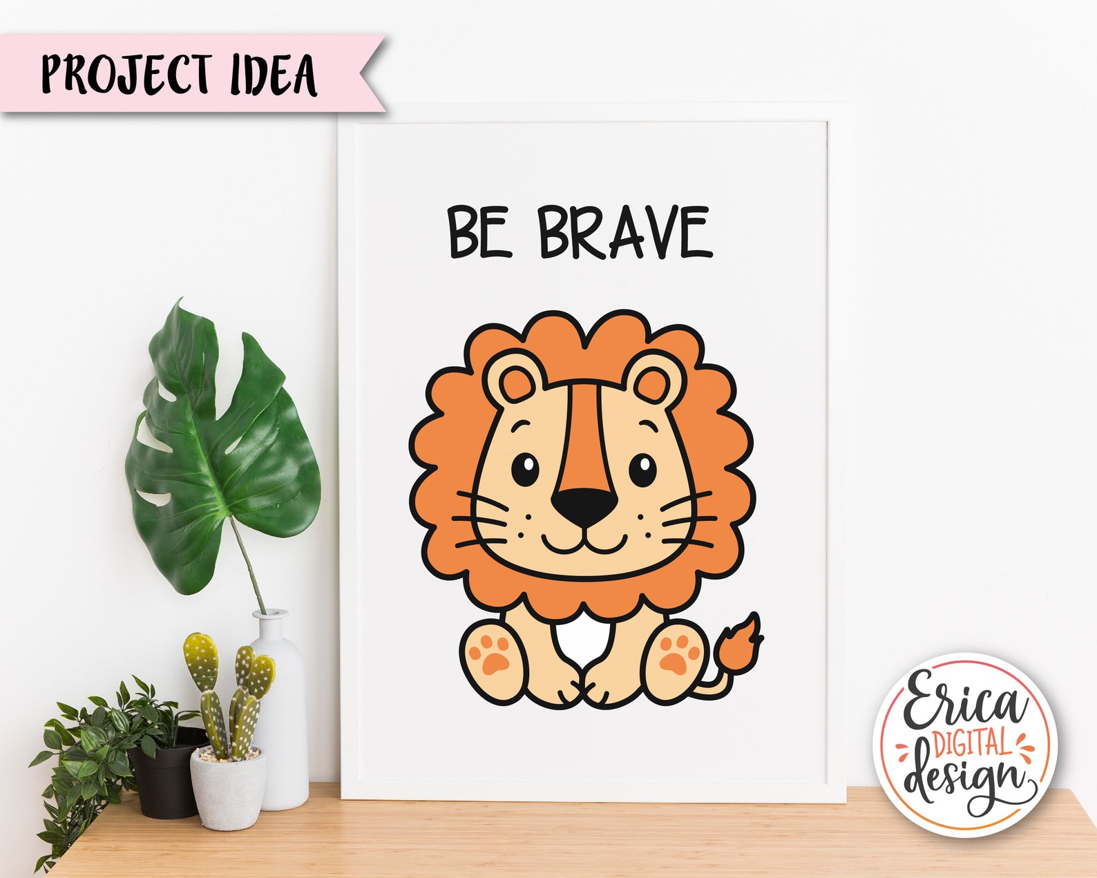 Lion SVG Cute Sitting Lion Layered Cut File Cricut Silhouette Jungle ...