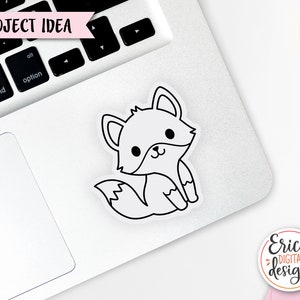 Baby Fox Outline SVG Cut File Cute Fox Baby Shower Boy Girl Shirt ...