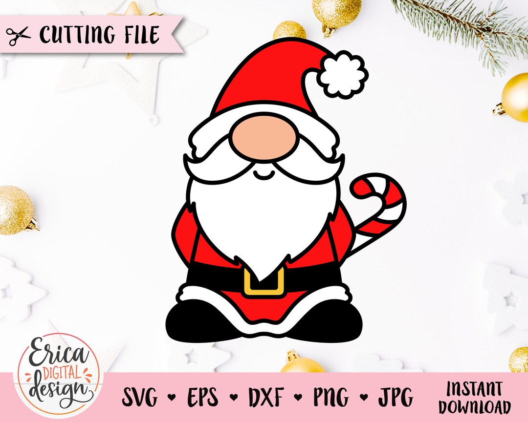 Santa SVG Santa Gnome Cut File Cricut Silhouette Layered Christmas ...
