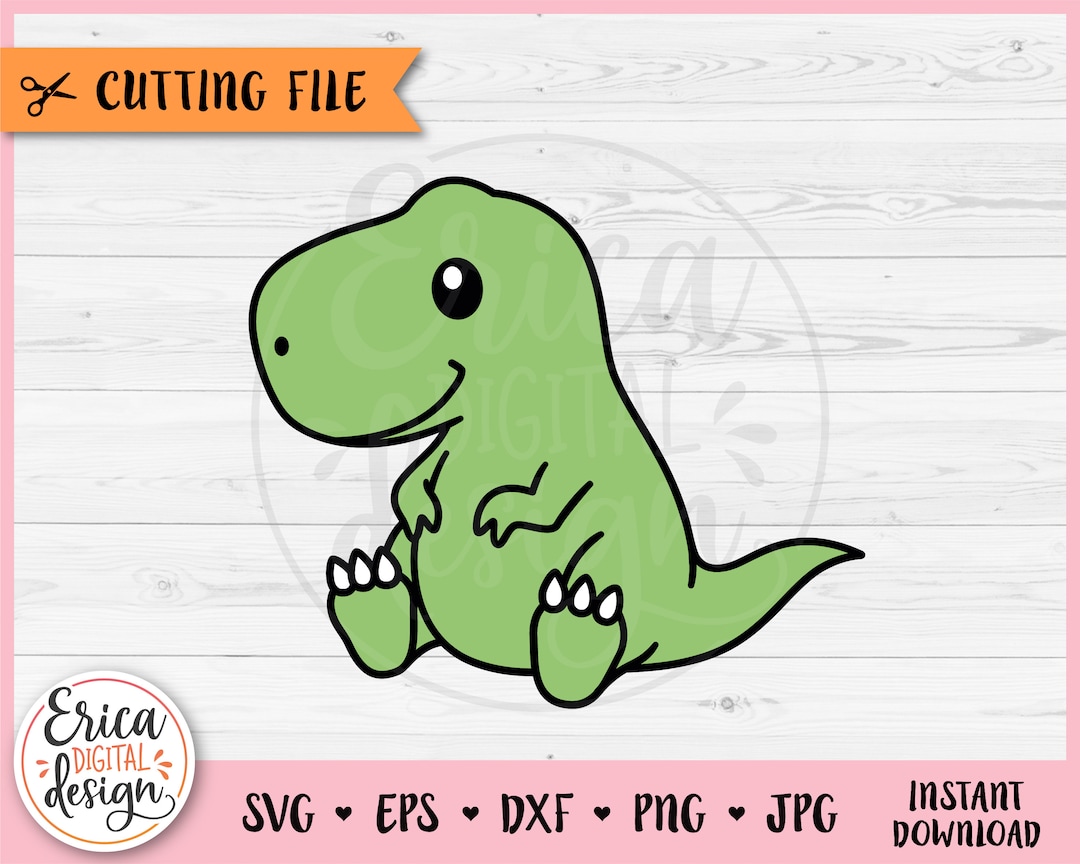 T-rex Layered SVG Cut File Cricut Silhouette Baby Dino Cute ...