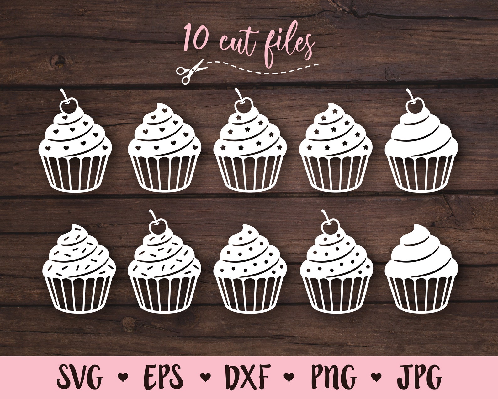 Cupcake SVG Cupcake Cutting File Birthday Sweet Bakery | Etsy