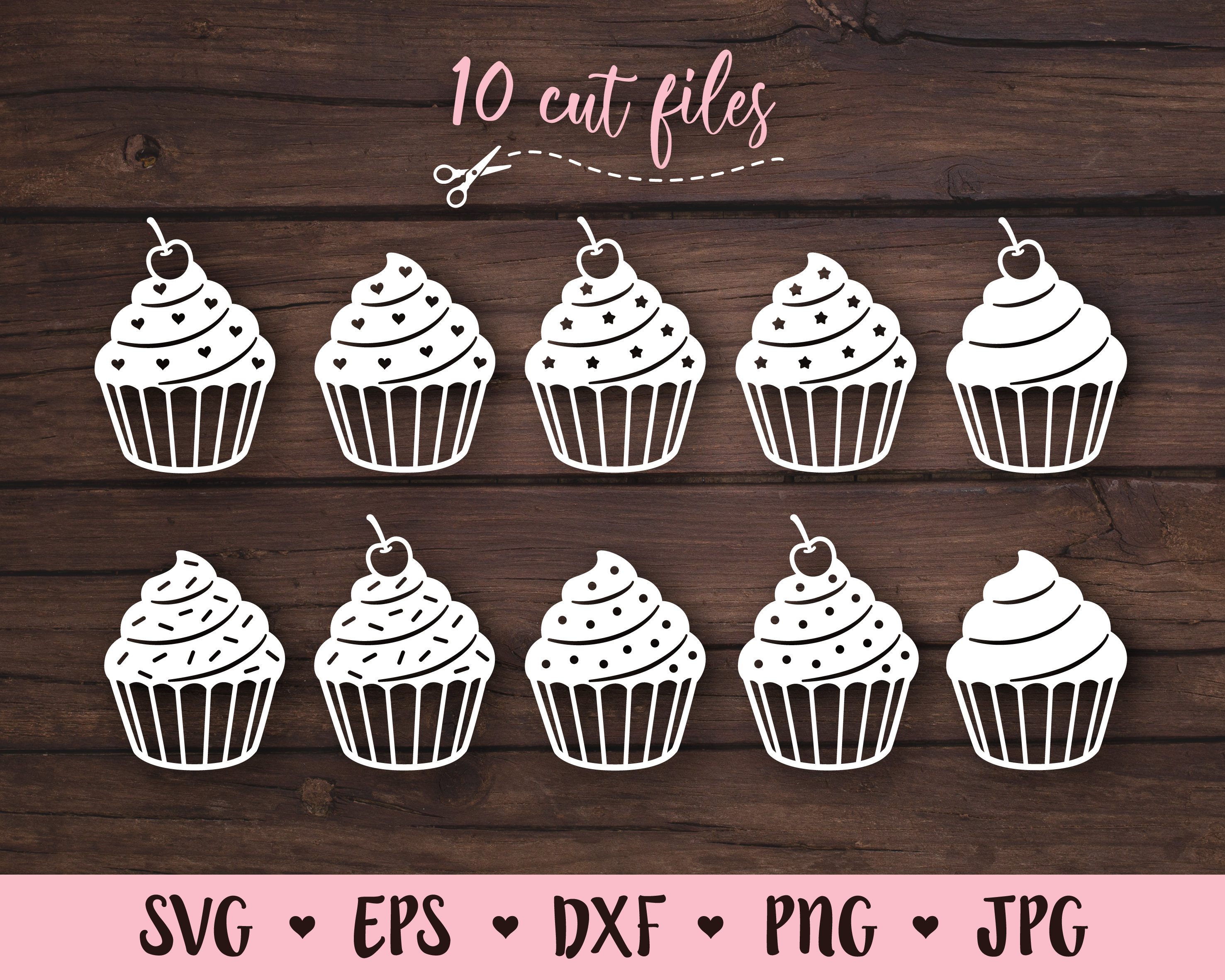 Cupcake SVG Cupcake Cutting File Birthday Sweet Bakery | Etsy