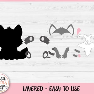Cute Raccoon Layered SVG Cut File for Cricut Silhouette Baby Forest ...