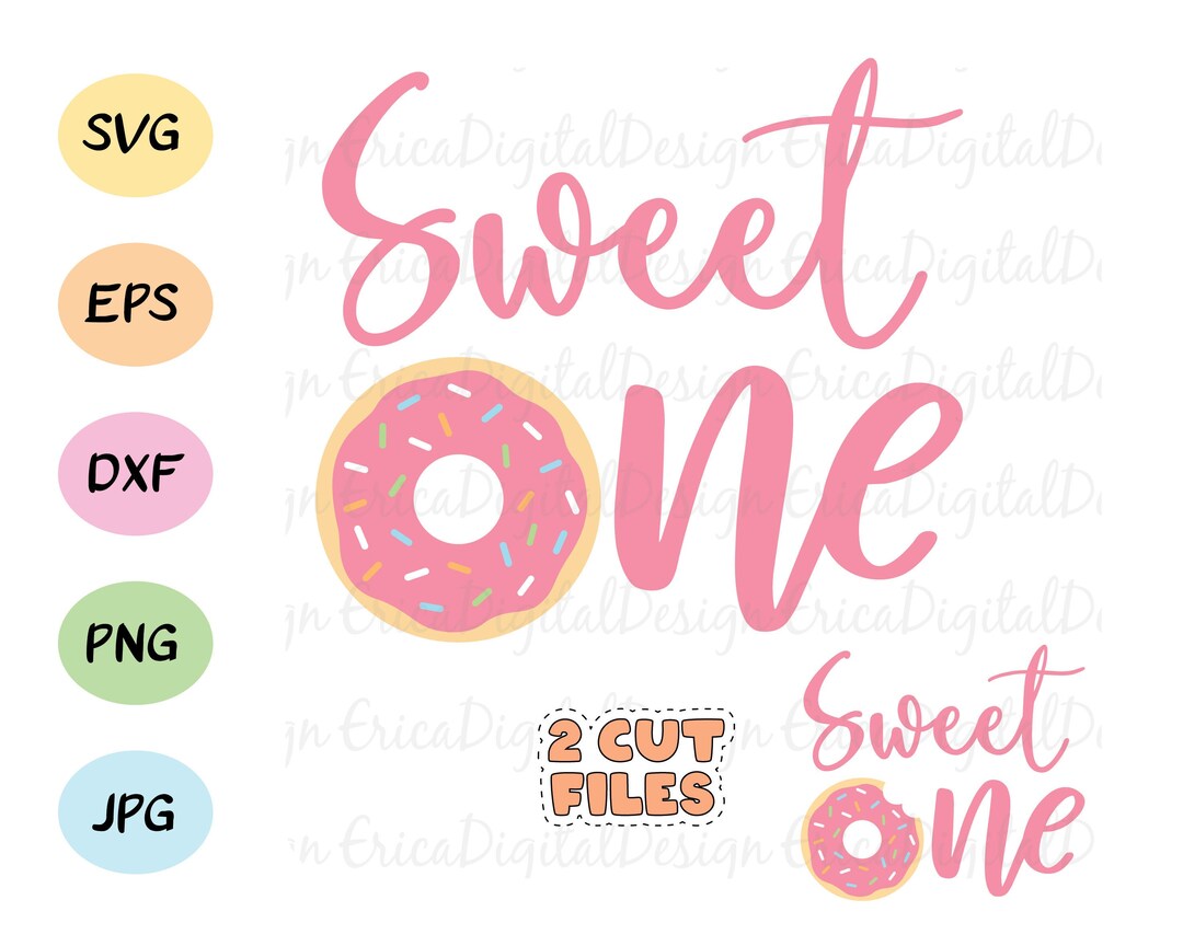 Sweet One SVG Cut File Cute First Birthday Cutting File 1st Birthday ...