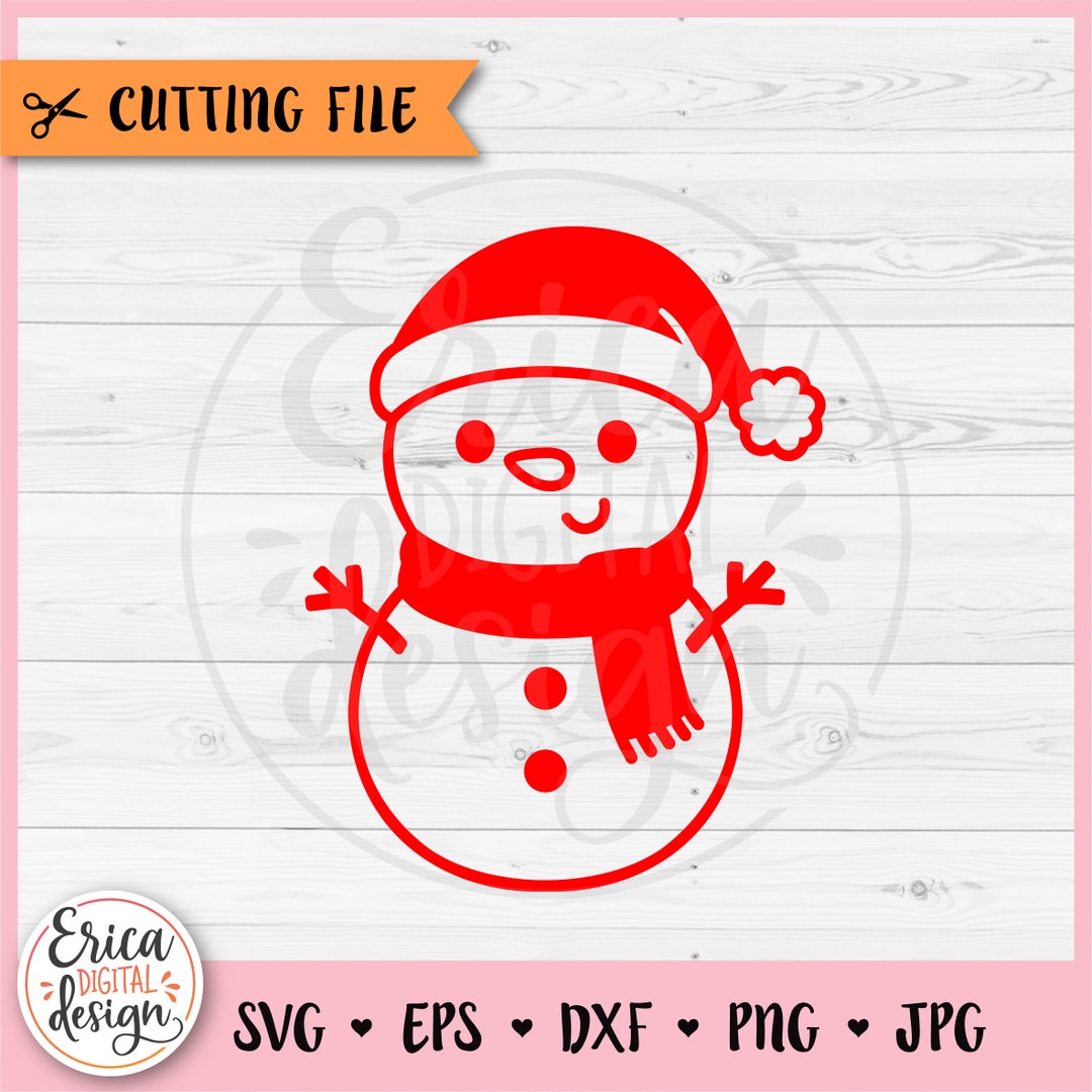 Cute Snowman SVG Christmas Snowman Cut File Cricut Silhouette Snowmen ...