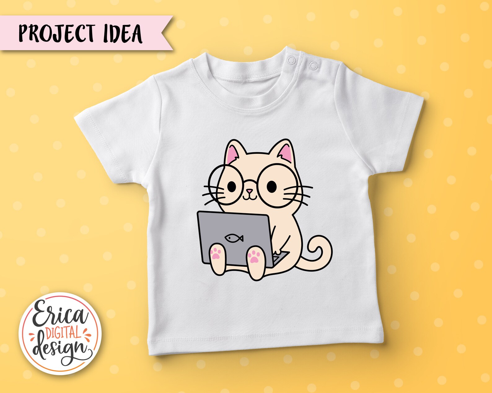 Nerd Cat SVG Cut File Computer Nerd Layered Cutting File Funny - Etsy