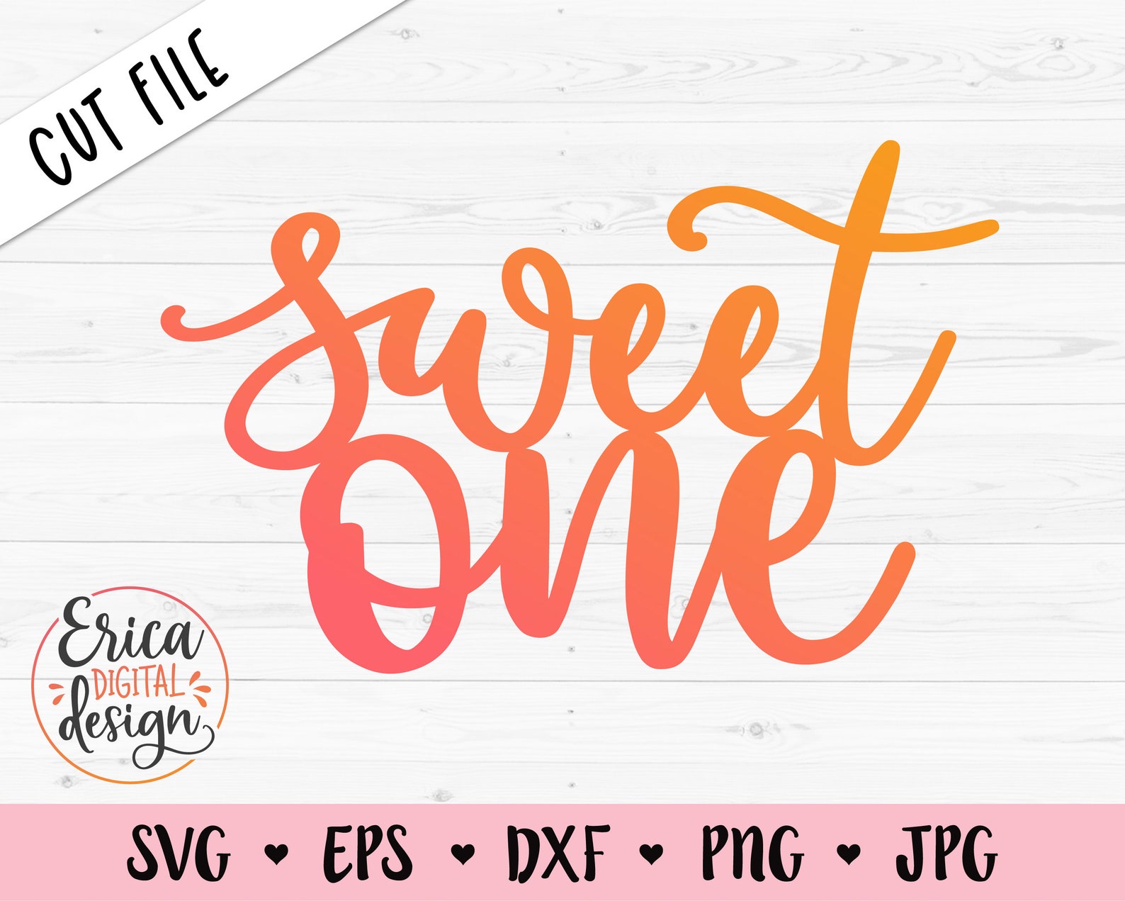 Sweet One SVG Cut File First Birthday Cake Topper Cutting File - Etsy ...