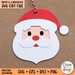 Santa Face Gift Tag SVG Christmas Cut File Cricut Silhouette Santa ...