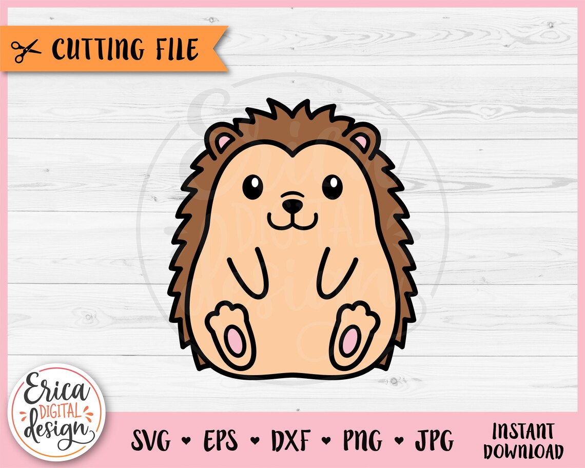 Cute Hedgehog Layered SVG Cut File for Cricut Silhouette Baby Forest ...