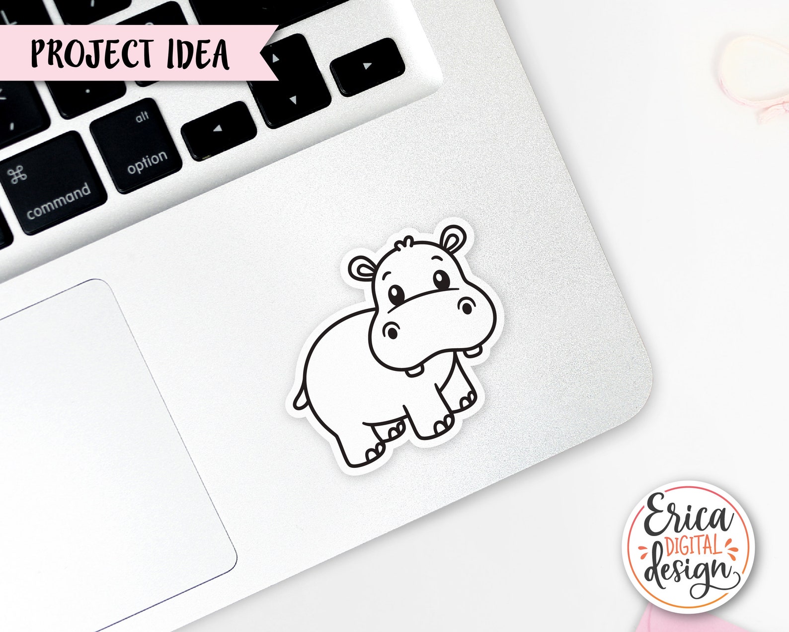 Hippo SVG Cute Hippopotamus Outline Cut File Cricut Silhouette - Etsy