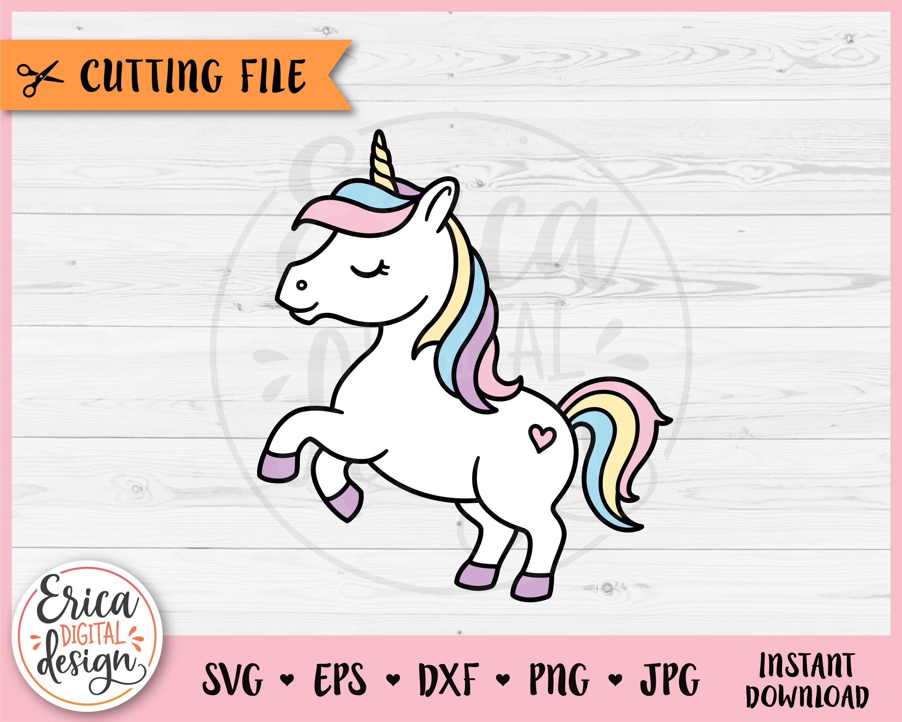 Baby Unicorn Layered SVG Cut File for Cricut Silhouette Cute Magical ...