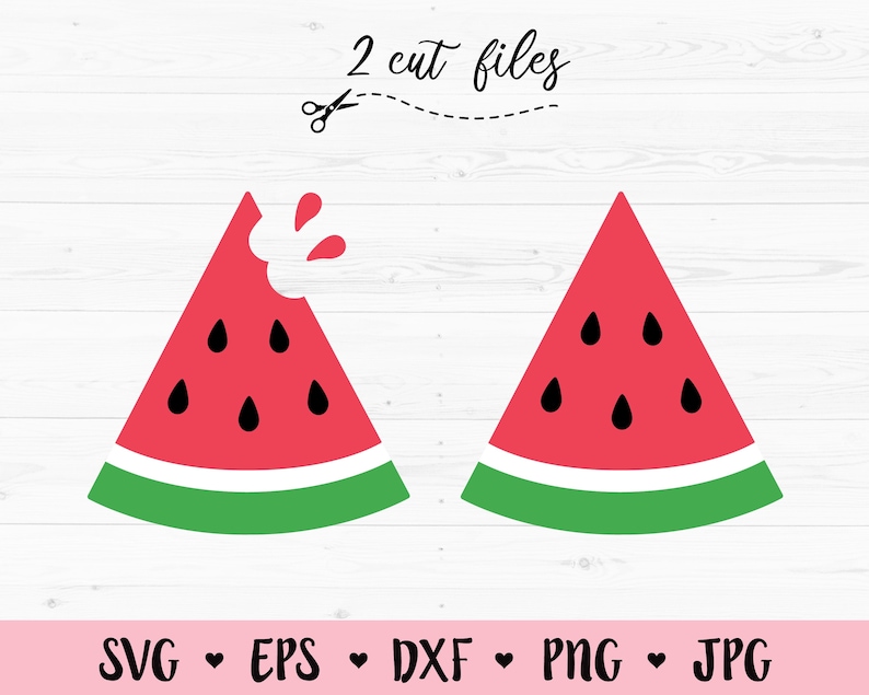 Watermelon SVG Watermelon Slice Cut File Cute Fruit Vector Bitten ...