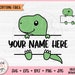 T-rex Name Frame Cut File Cricut Silhouette Split Dino Trex Monogram ...