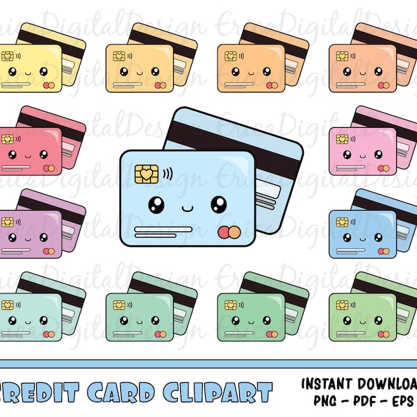Credit Card Clip Art - Etsy