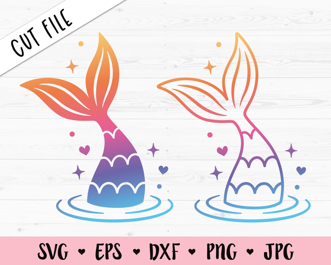 Mermaid Tail SVG Mermaid Cut File Mermaid Scales Birthday Party Girl ...