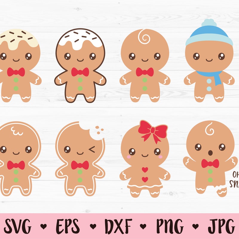 Gingerbread Boy and Girl Clipart - Etsy