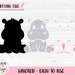 Hippo SVG Cute Sitting Hippopotamus Layered Cut File Cricut Silhouette ...